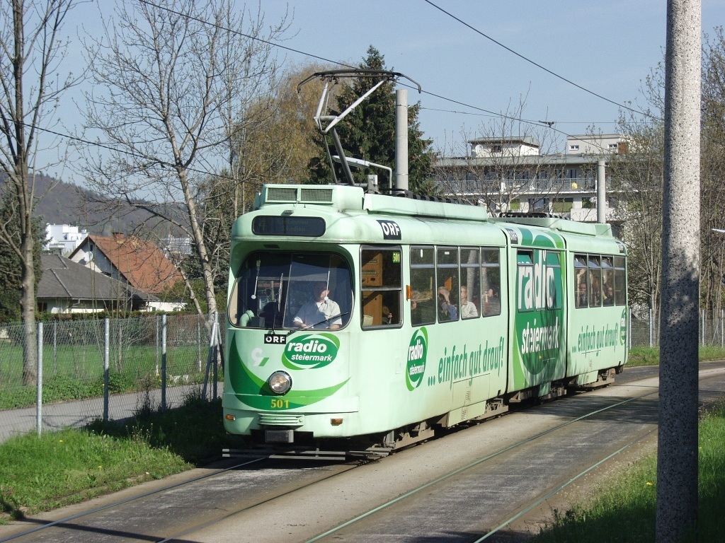 Грац, SGP GT8 № 501 — Фото — Городской электротранспорт
